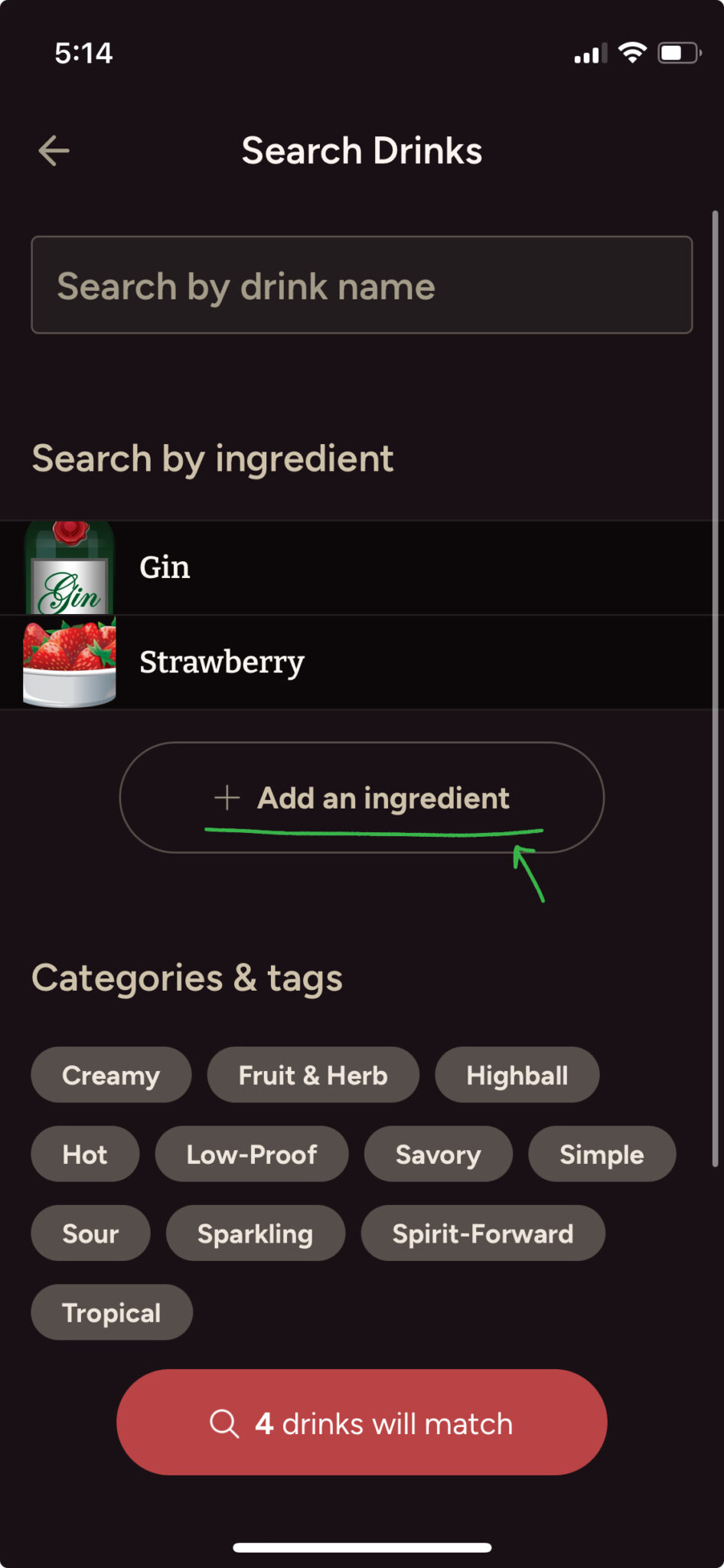 How do I find drinks made with two (or more) ingredients? – Cocktail Party